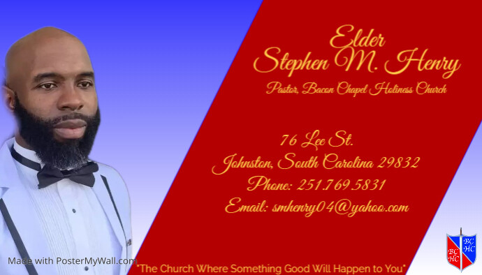 Pastor's Business Card | PosterMyWall