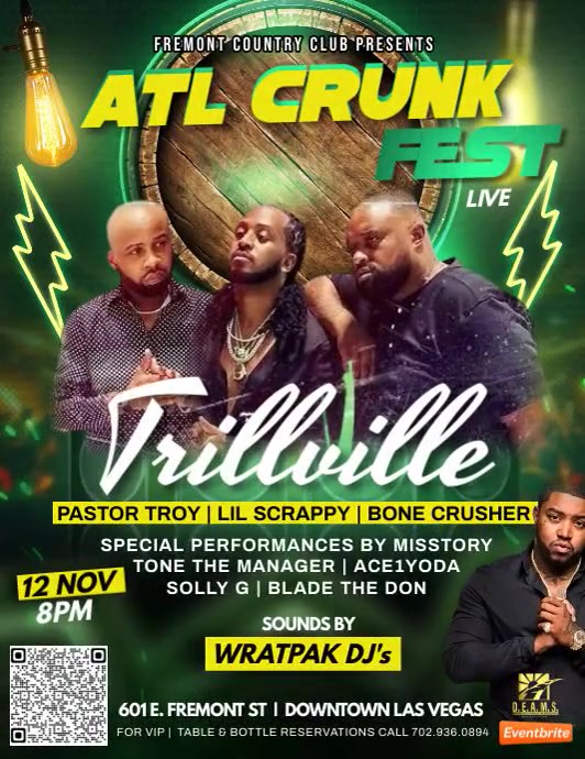 Copy of ATL CRUNK FEST TRILLVILLE RADIO | PosterMyWall
