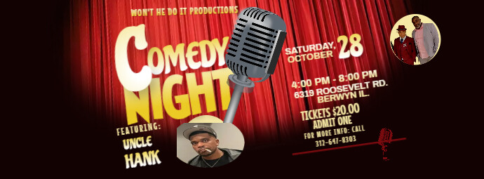 Comedy Night Facebook Cover Photo | PosterMyWall