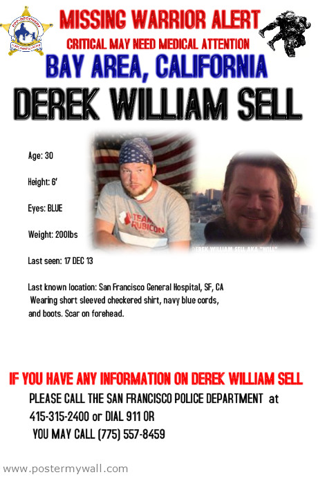 MISSING DEREK WILLIAM SELL | PosterMyWall
