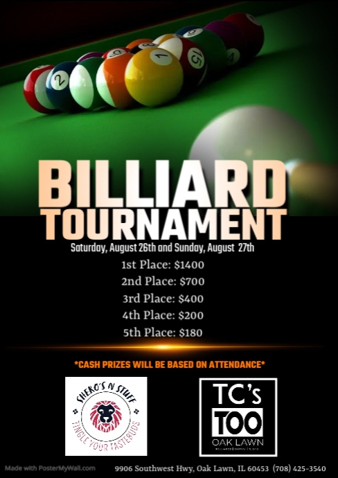 Billiards tournament invitation flyer | PosterMyWall