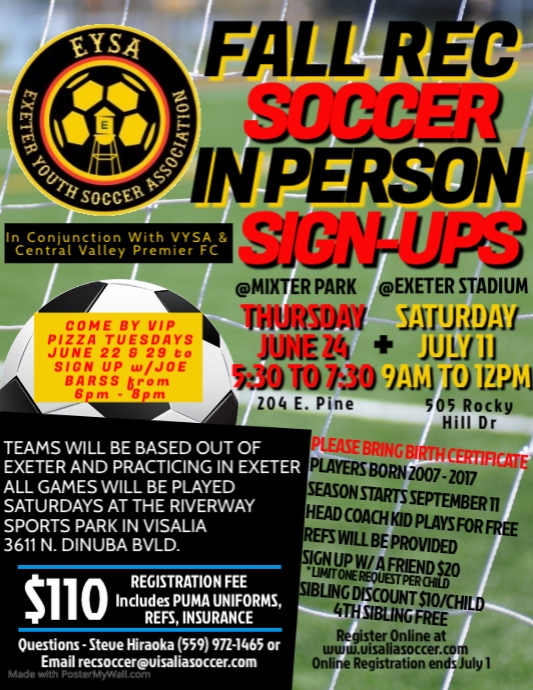 Copy of Exeter Flyer Registration5 | PosterMyWall