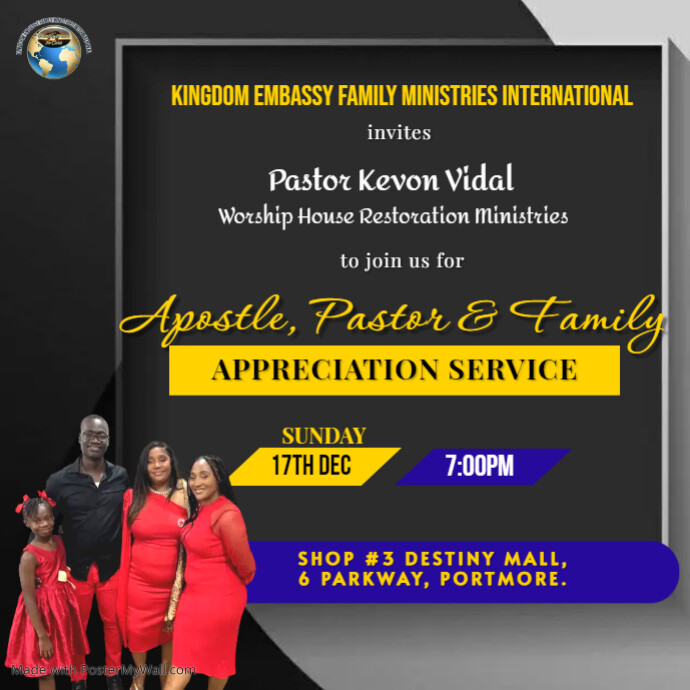 Copy of Pastor Vidal | PosterMyWall