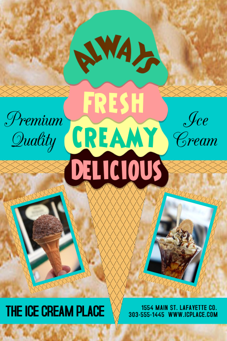 Always Fresh Ice Cream Vanilla | PosterMyWall