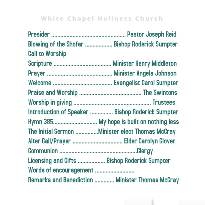 Copy of The initial Sermon order of svc | PosterMyWall