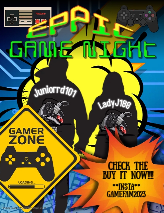 Video Game Gamer Gaming Night Flyer | PosterMyWall