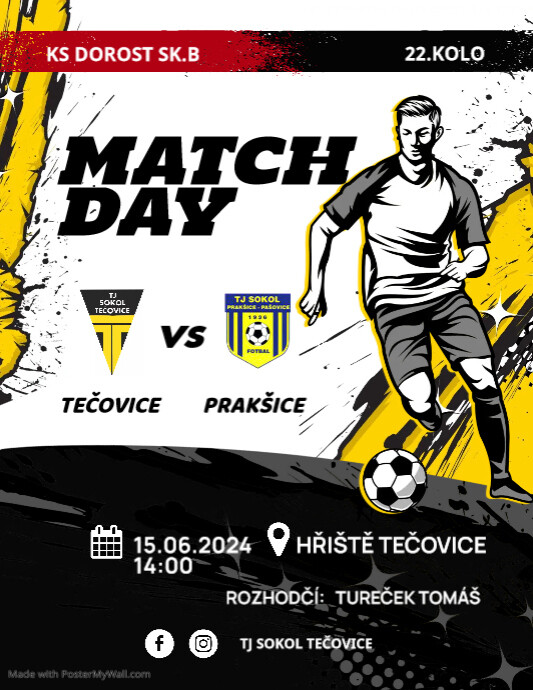 Soccer match day Poster Template | PosterMyWall