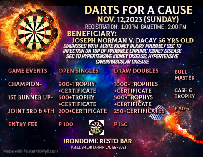 Creative Darts Tournament Flyer Design | PosterMyWall