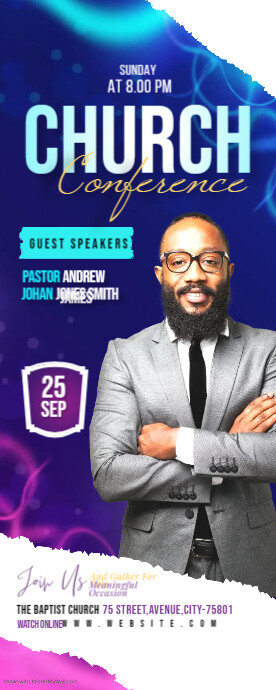 Church Conference Roll-up Banner | PosterMyWall