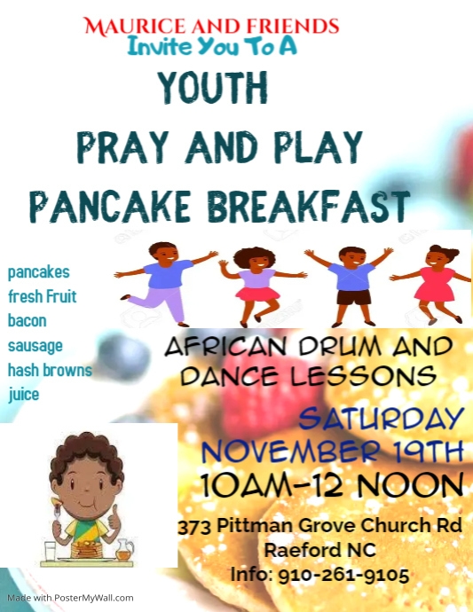Church Pancake Breakfast Fundraiser Event Flyer | PosterMyWall