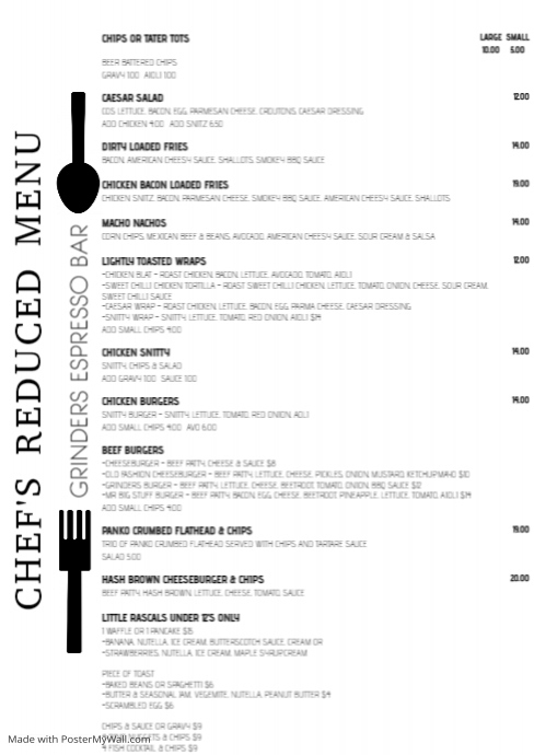 3 REDUCED MENU | PosterMyWall