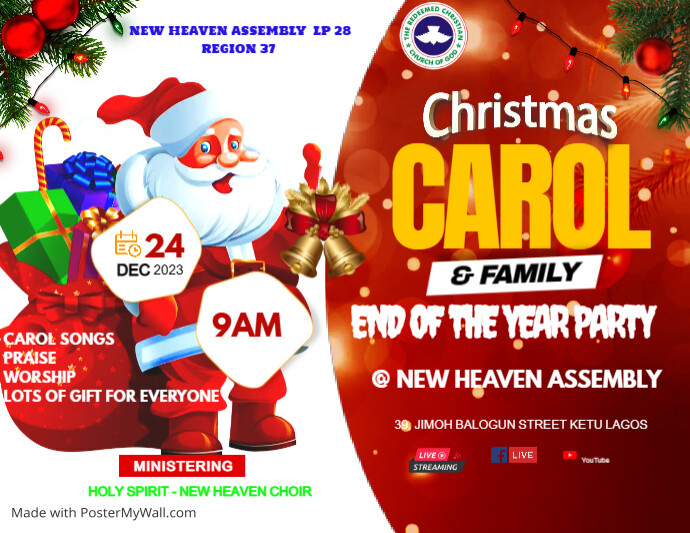 christmas carol service | PosterMyWall