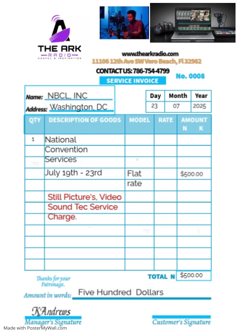 Sales receipt/invoice template | PosterMyWall