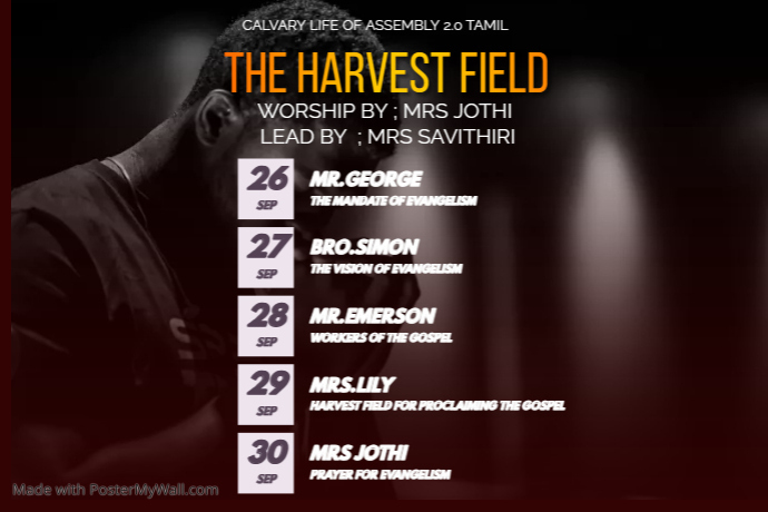 church monthly schedule | PosterMyWall