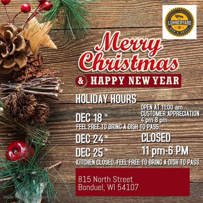 Holiday Hours | PosterMyWall