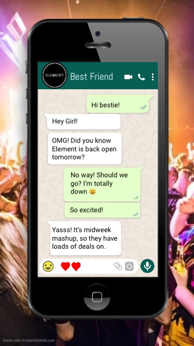 Copy of Copy of iphone phone whatsapp chat simulation story | PosterMyWall