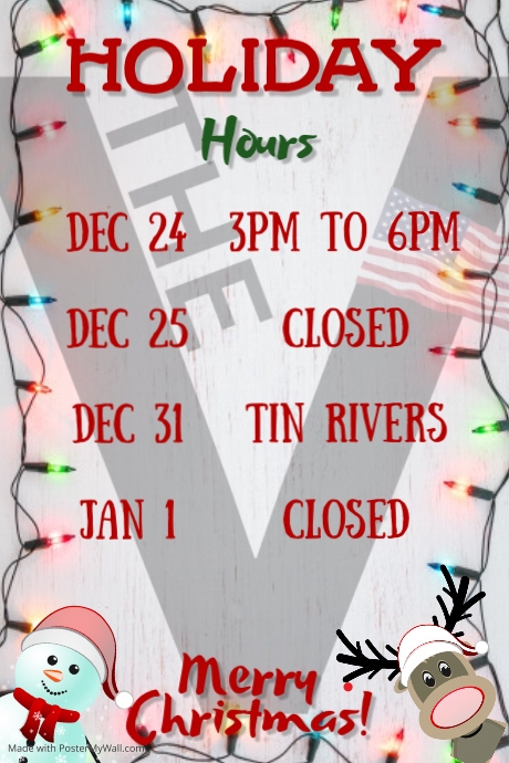 Copy of Festive Opening Hours Poster Template | PosterMyWall