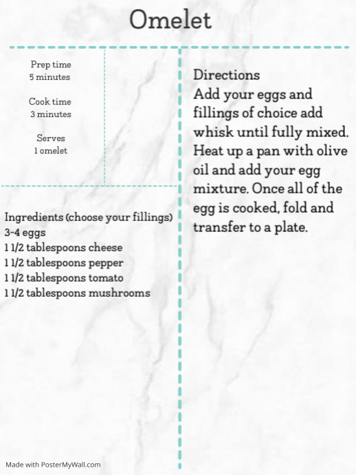 Omelet | PosterMyWall