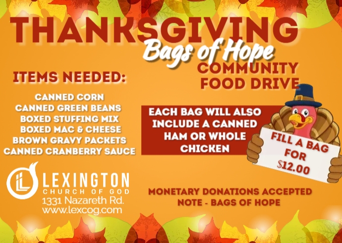 bags of hope handout | PosterMyWall