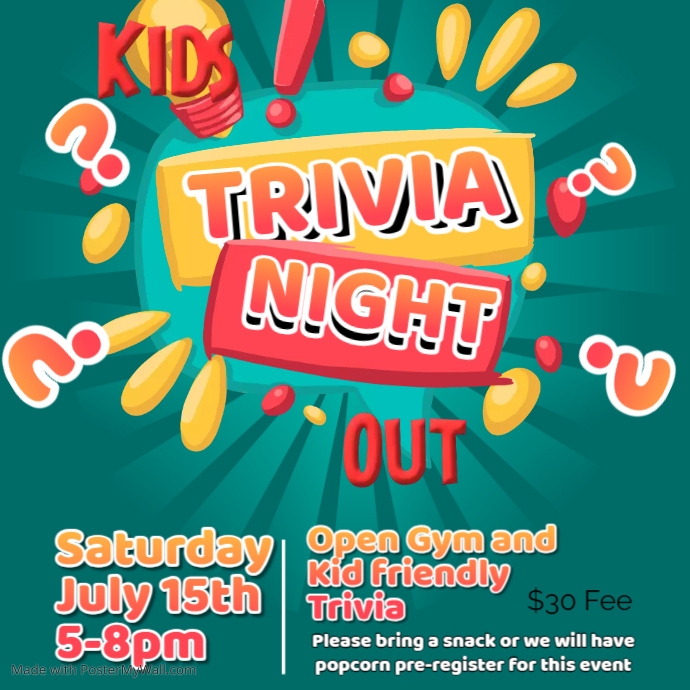Trivia Night Square Ads | PosterMyWall