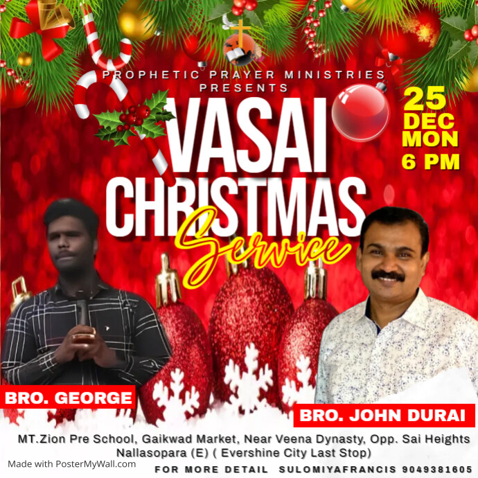 CHRISTMAS CHURCH FLYER | PosterMyWall