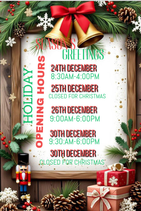 Plantilla de Christmas schedule flyer | PosterMyWall
