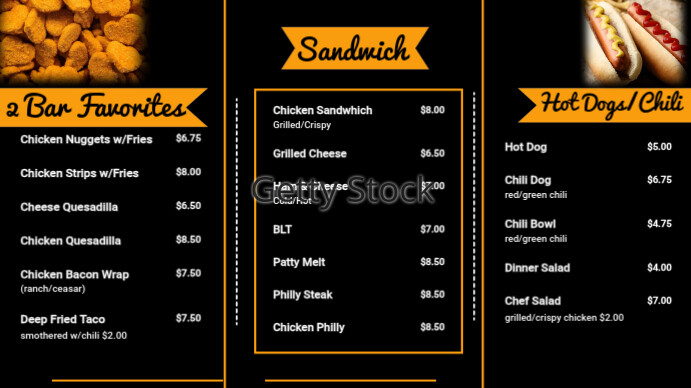 Modern Menu Template | PosterMyWall