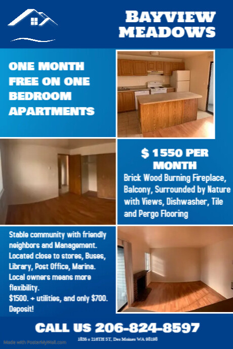 Home listing poster - Blue | PosterMyWall