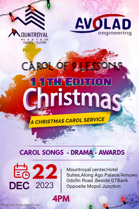 christmas carol service | PosterMyWall
