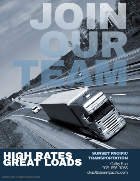 Copy of job hiring CDL truck driver Flyer Template | PosterMyWall