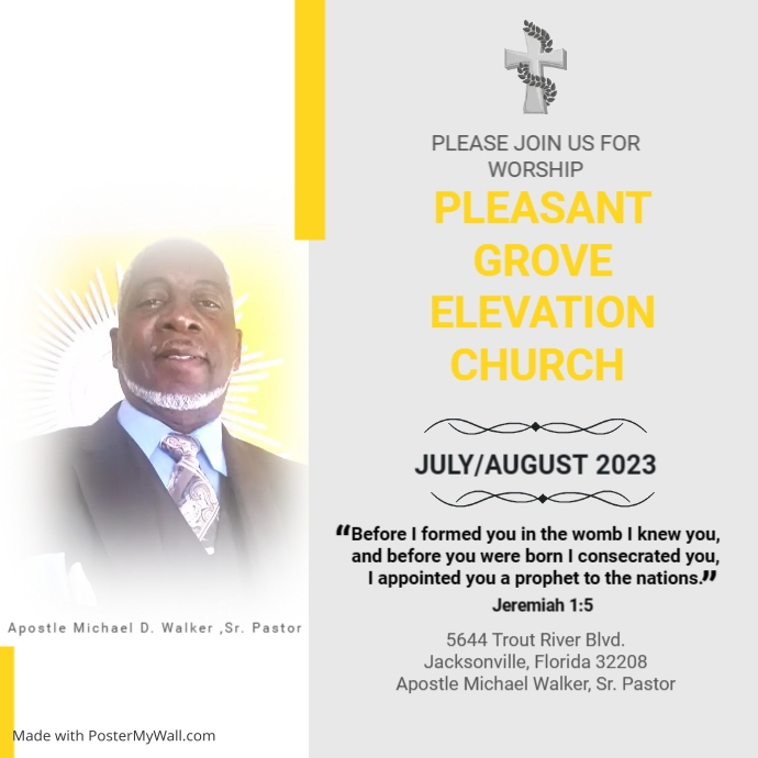 Orange and grey verse dedication for child | PosterMyWall