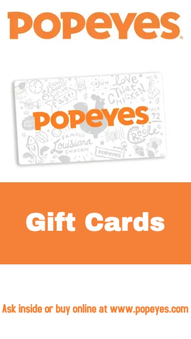 Copy of Popeyes Gift Cards | PosterMyWall