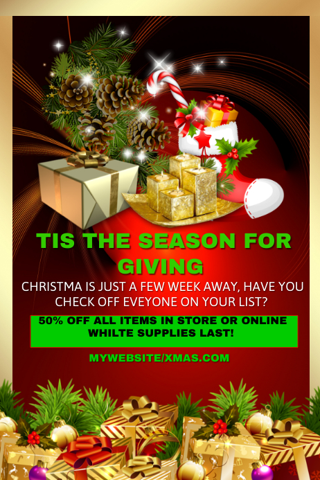 Tis The Season For Giving Template | PosterMyWall
