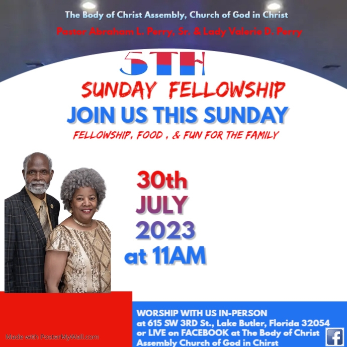 Family & Friends Fellowship Sunday Invite | PosterMyWall