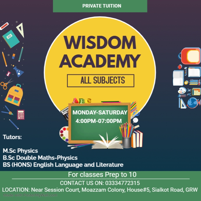 Tuition Service | PosterMyWall