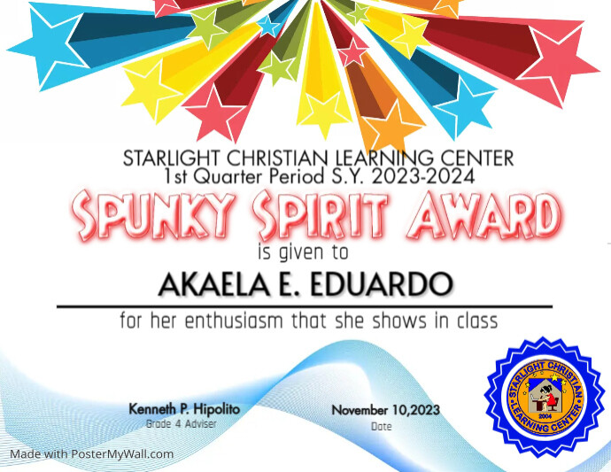 Star Student Award (2) | PosterMyWall