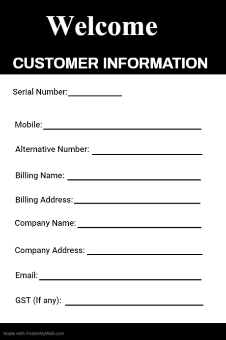 Copy of Copy of Guest Information | PosterMyWall