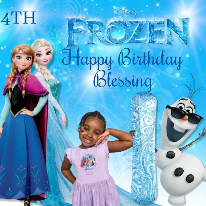 Kids Frozen Birthday Blessing | PosterMyWall