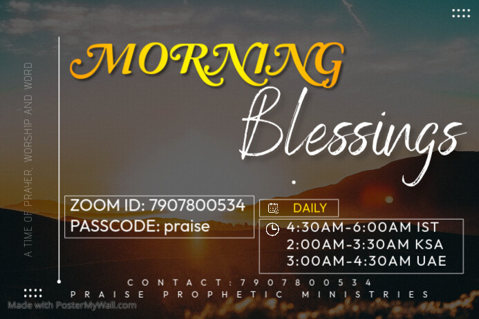 Morning devotion | PosterMyWall