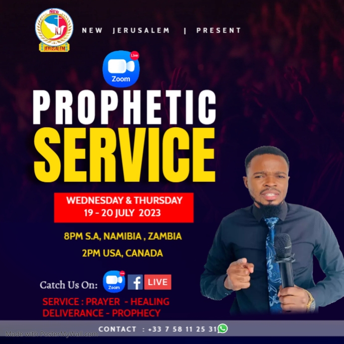 Copy of one hour with God flyer template | PosterMyWall