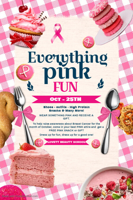 Breast Cancer Brunch Poster Template | PosterMyWall