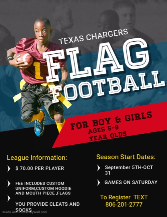 Copy of Flag Football Flyer Templates | PosterMyWall