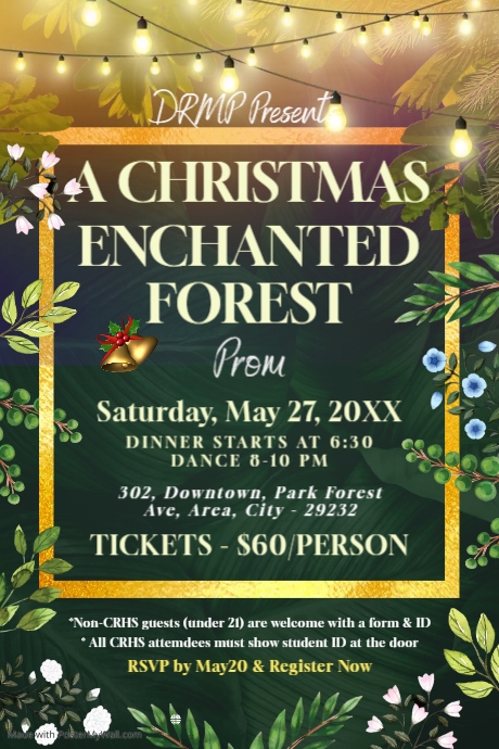 Enchanted Forest Prom Night Template | PosterMyWall