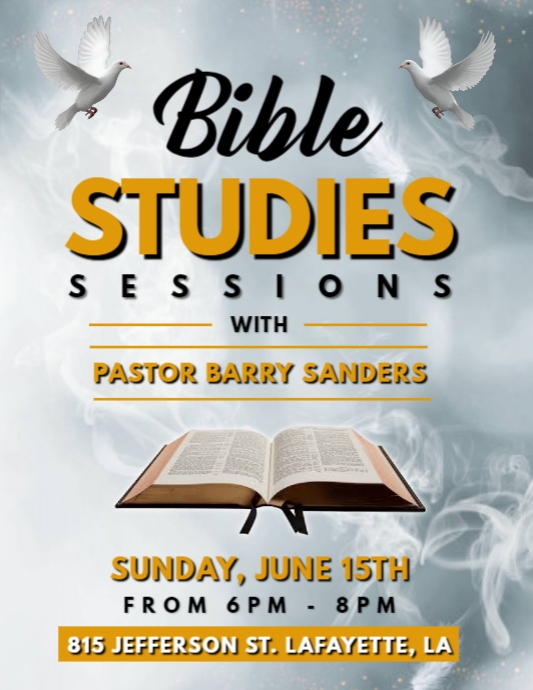 Copy of BIBLE STUDY CHURCH FLYER TEMPLATE | PosterMyWall