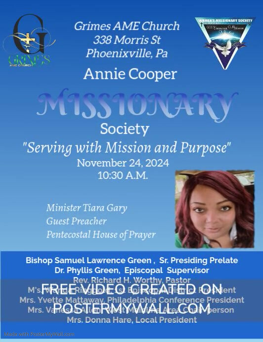 Missionary Church Sunday | PosterMyWall
