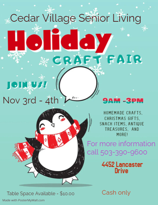 Customize this Holiday Craft Fair Template | PosterMyWall