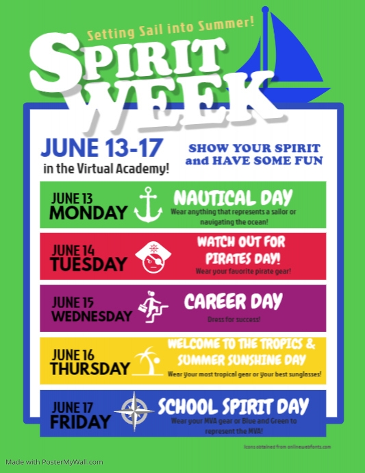 Spirit Week Flyer | PosterMyWall