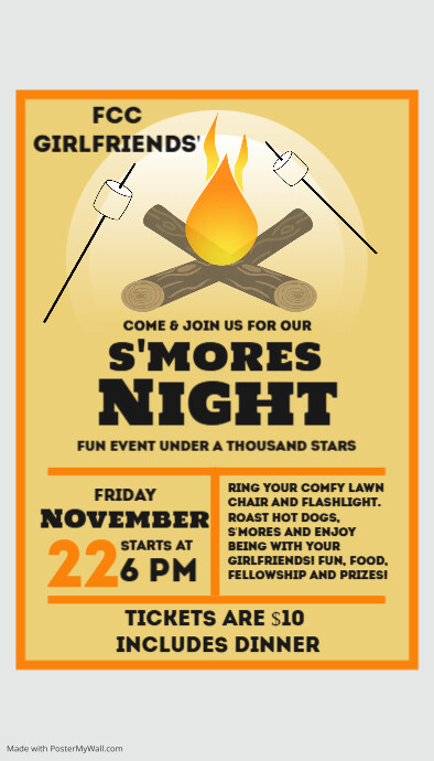FCC Smores Night ticket 2024 | PosterMyWall