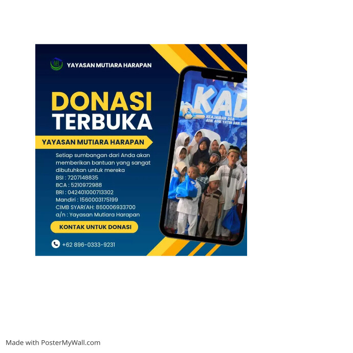 BERBAGI SESAMA,CALL 0895415469536,Yayasan Mutiara Harapan | PosterMyWall