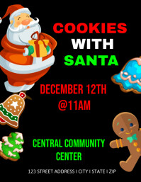 Cookies with Santa Event Template | PosterMyWall